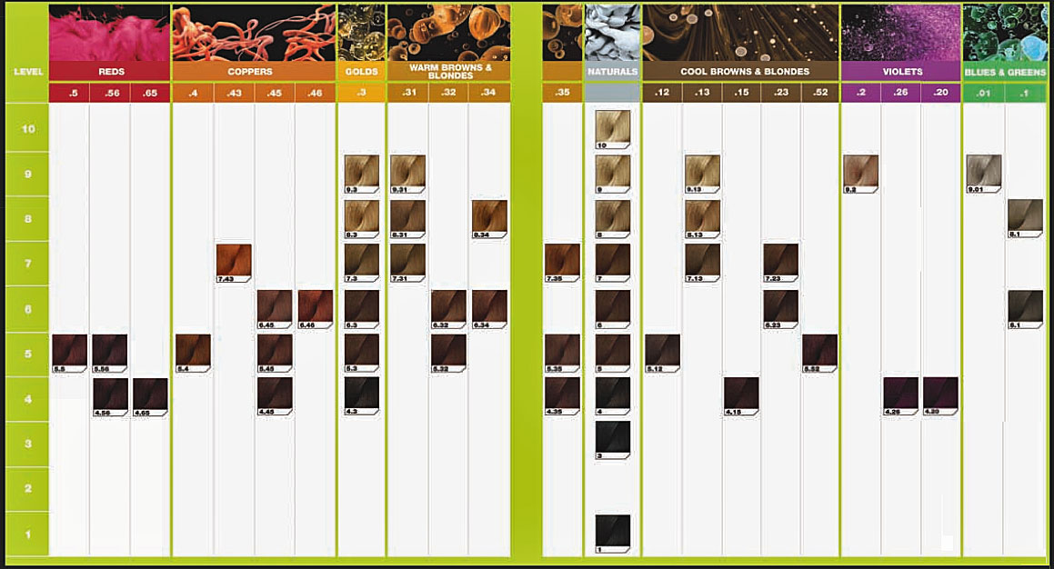 International Colour Charts for Hairdressing - Hair & Makeup Artist ...