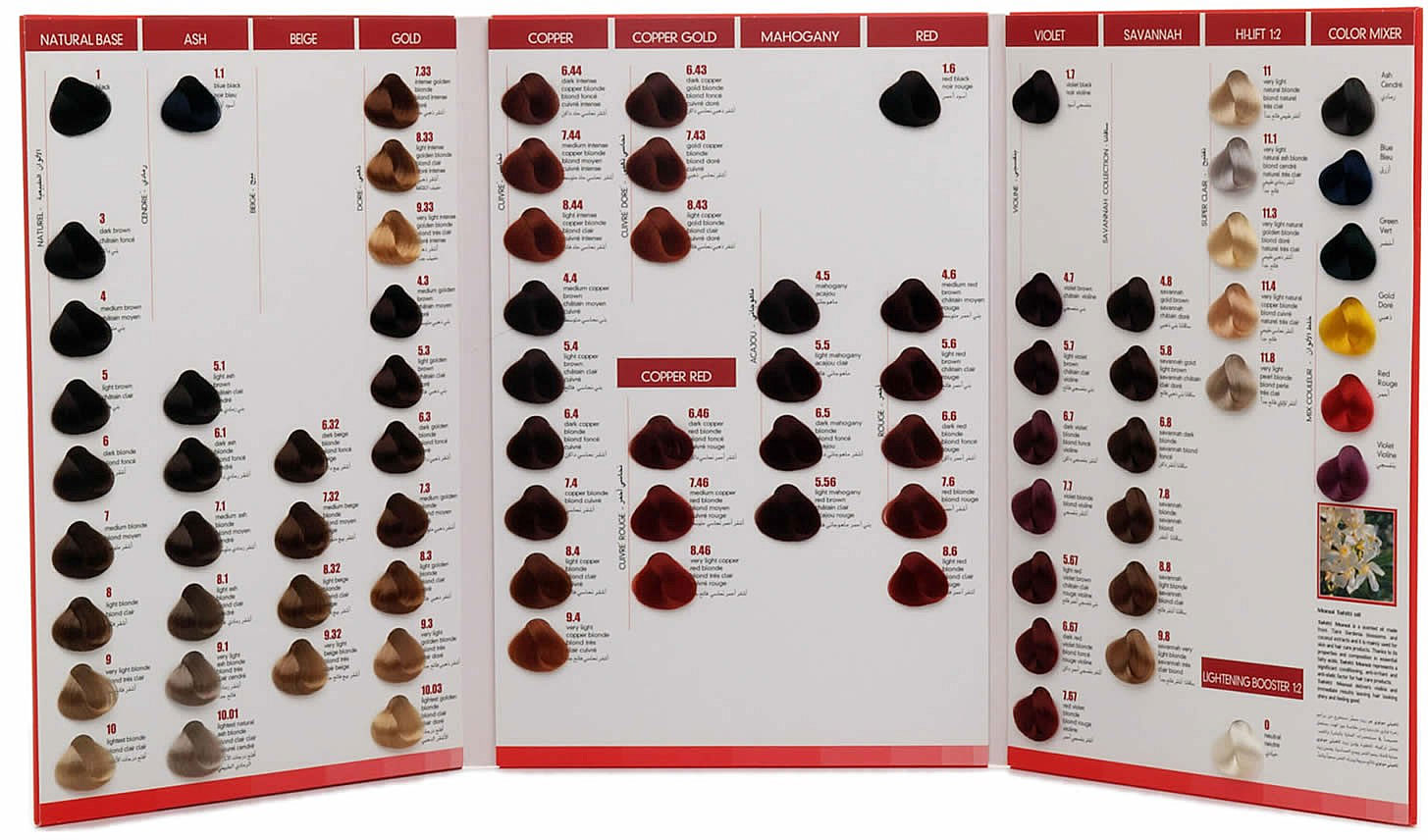 International Colour Charts for Hairdressing - Hair & Makeup Artist ...
